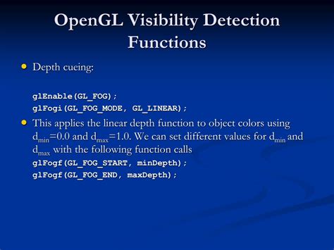 Ppt Opengl Visibility Detection Functions By Ravindra R Patil