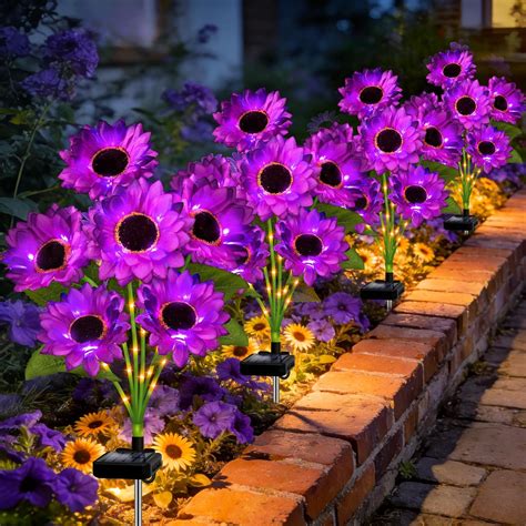 Luces Solares De Girasol Para Jardín Al Aire Libre 4