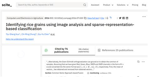 Identifying Rice Grains Using Image Analysis And Sparse Representation