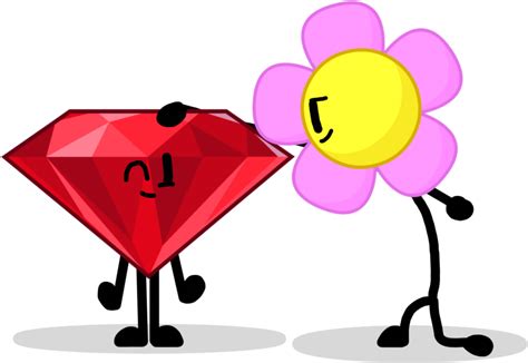 You Re A Pat Image Black And White Library Bfdi Ruby And Flower