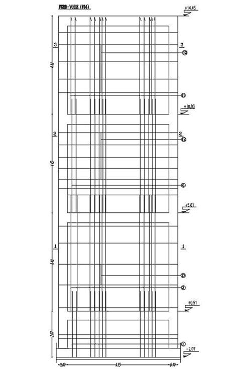 Wall Reinforcement Details In Autocad 2d Drawing Dwg File Cad File Cadbull