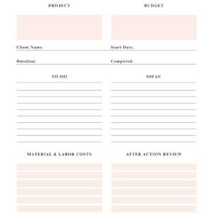 Project Planner Templates Etsy