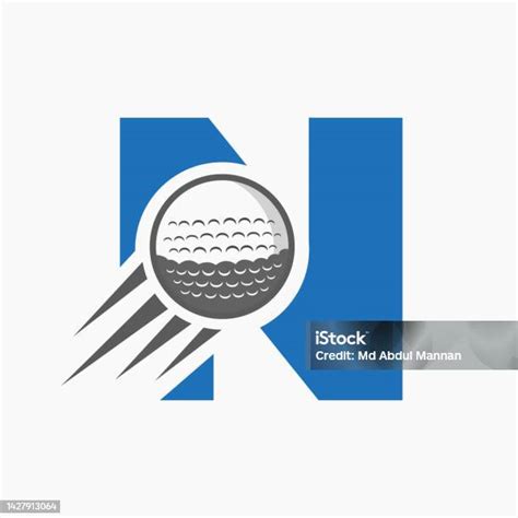 편지 N 골프 로고 개념 움직이는 골프 볼 아이콘 하키 스포츠 로고 타입 기호 벡터 템플릿 Championship에 대한 스톡 벡터 아트 및 기타 이미지 Istock