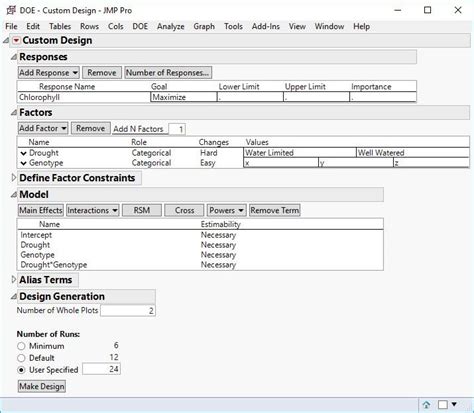 Solved Jmp Custom Design Jmp User Community