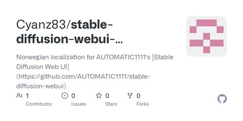 GitHub Cyanz Stable Diffusion Webui Localization No NO Norwegian Localization For