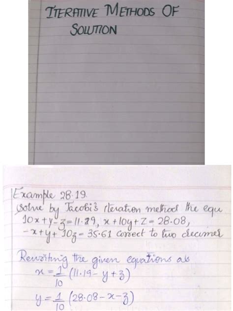 Jacobi And Gauss Seidal Iterative Method Nc Cs Sec 5a Pdf