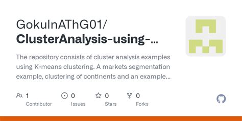 GitHub GokulnAThG ClusterAnalysis Using Kmeans Clustering The Repository Consists Of