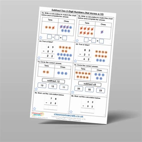 Year Subtract Two Digit Numbers Across A Reasoning And Problem Solving Resource
