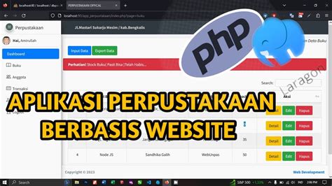 DEMO APLIKASI PERPUSTAKAAN BERBASIS WEB (php &Mysql) - YouTube