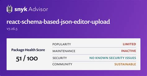 React Schema Based Json Editor Upload Npm Package Snyk