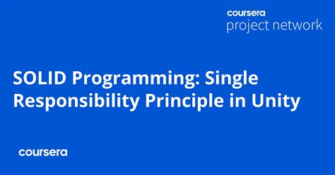 solid programming single responsibility principle in unity coursya