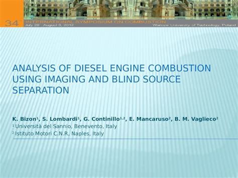 Pptx Analysis Of Diesel Engine Combustion Using Imaging And Blind