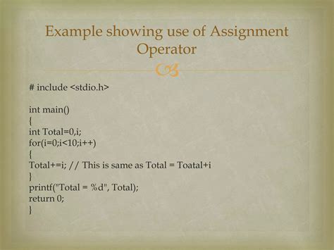 Operators In C Programming Ppt