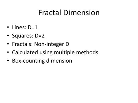 Ppt Calculating Fractal Dimension From Vector Images Powerpoint