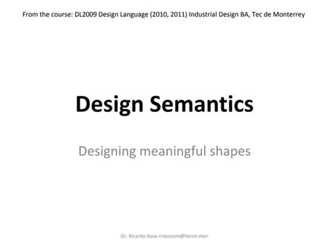 sosa design semantics ppt