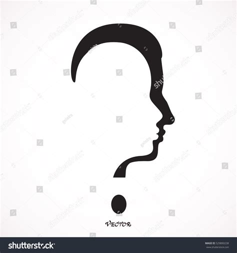 Man Woman Face Question Mark เวกเตอรสตอก ปลอดคาลขสทธ Shutterstock