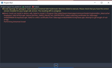 all apksigner tools failed to execute godot 4 please help r godot