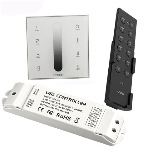 Aliexpress Com Buy LTECH DX5 Led Dimmer 110V 220V High Voltage Touch Panel Wall Mount 2 4GHz