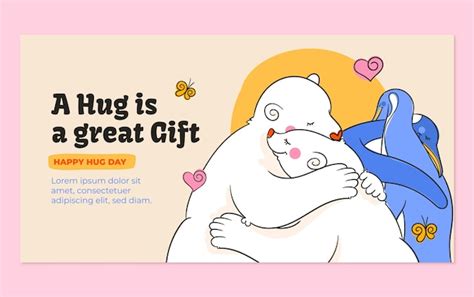 Free Vector National Hugging Day Social Media Post Template