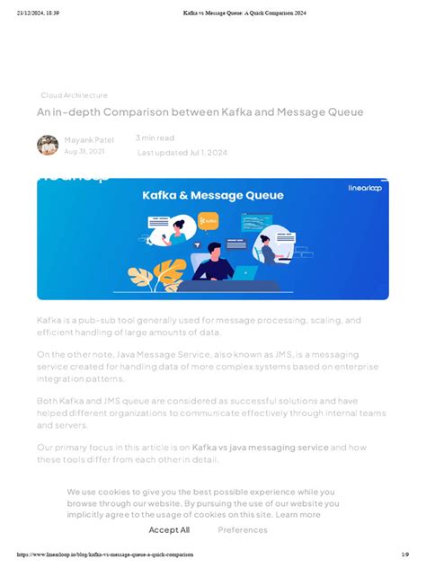 kafka vs message queue a quick comparison 2024 pdf scalability