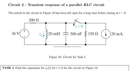 Solved Circuit 2 Transient Response Of A Parallel Rlc