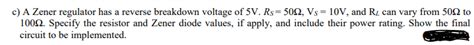 Solved Perform Analysis Of Circuits Containing Diodes