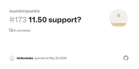 1150 Support · Issue 173 · Goldhengoldhen · Github