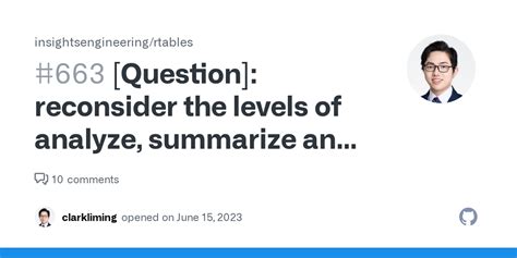 Question Reconsider The Levels Of Analyze Summarize And Split Labels Issue