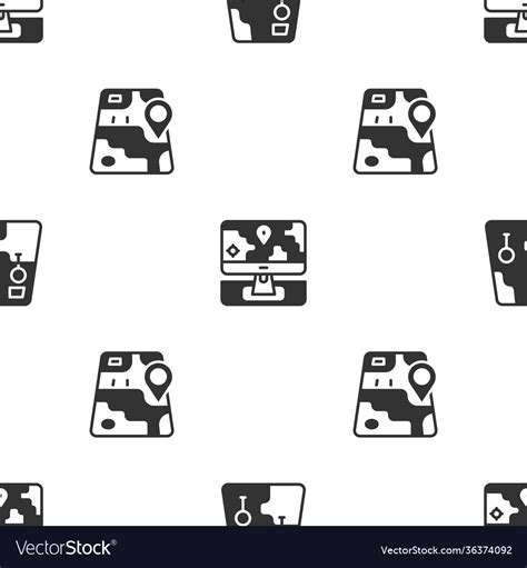 Set City Map Navigation Monitor With Location Vector Image