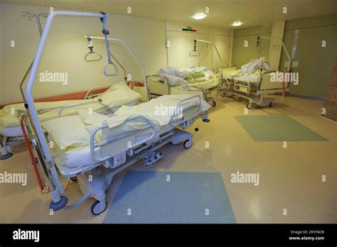 Hospital Bed And Bed Occupancy In Health Care And Medical System Stock Photo Alamy