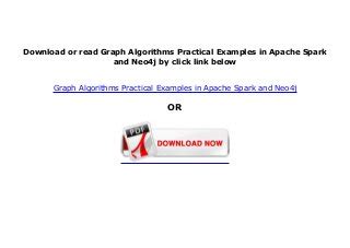 [P.D.F.] LIBRARY Graph Algorithms Practical Examples in Apache Spark and Neo4j '[Full_Books]'