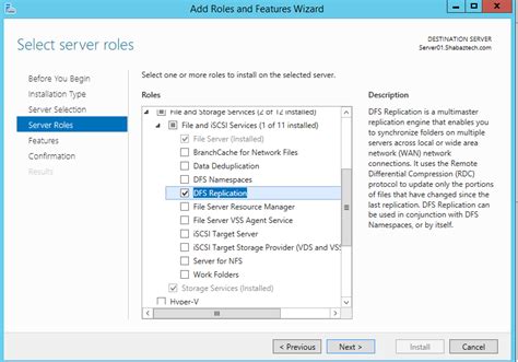 installing and configuring dfs r on windows server 2012 r2 shabaztech