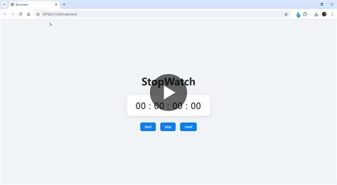 ⏱️ Just Built A Responsive Stopwatch Using Html Css And Javascript