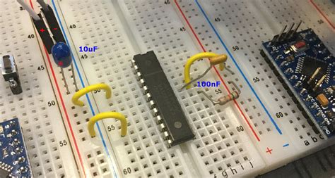 Putting Capacitors Onto Breadboard Leds And Multiplexing Arduino Forum