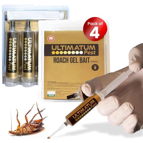 Ultimatum Pest Roach Gel Bait 4 Pack Syringes For Indoor