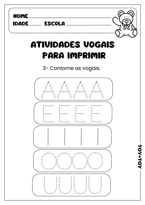 Atividades Vogais Para Imprimir Toy Toy