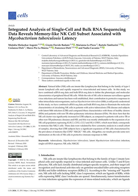 PDF Integrated Analysis Of Single Cell And Bulk RNA Sequencing Data