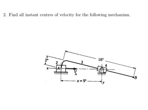 Solved 2 Find All Instant Centres Of Velocity For The