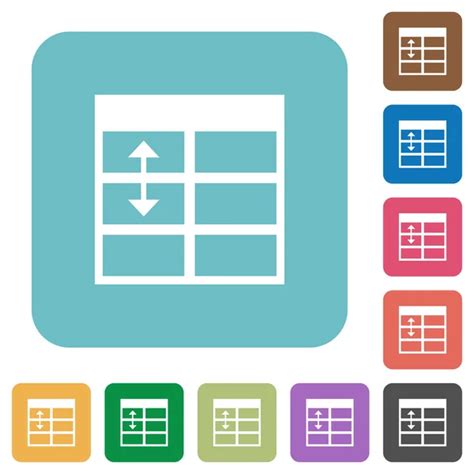 Spreadsheet Adjust Table Column Width Round Flat Multi Colored Icons