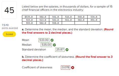 solved 8 a set of data contains 47 observations the lowest