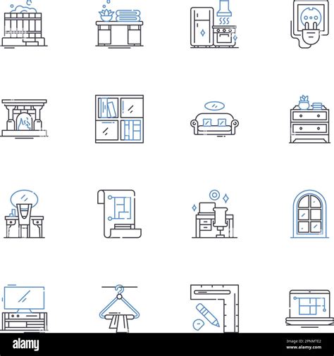 Information Architecture Line Icons Collection Ierarchy