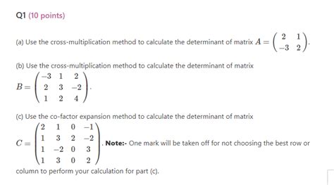 Solved Q Points A Use The Cross Multiplication Chegg Com
