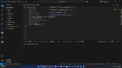 how to fix this apis automation algos and code madefortrade