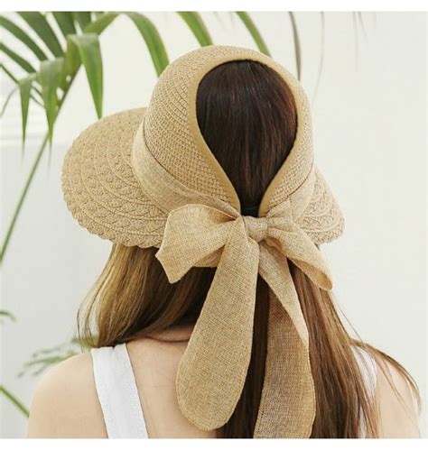 썬캡 여성여름모자 밀짚 챙넓은 햇빛가리개모자 크렘쉘리본썬캡 티몬