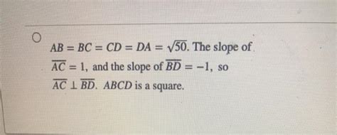 Solved Use The Diagonals To Determine Whether A