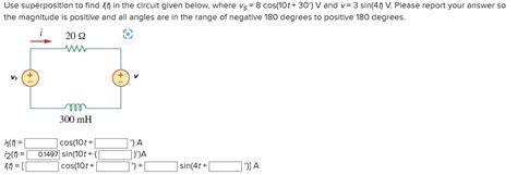 solved use superposition to find i t ﻿in the circuit given