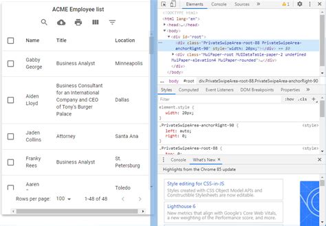 Scrollbar Y Impossible To Pull · Issue 1504 · Gregnbmui Datatables