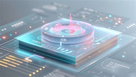 A 3d Futuristic Interface Displaying Holographic Data Analysis And Search Results Stock