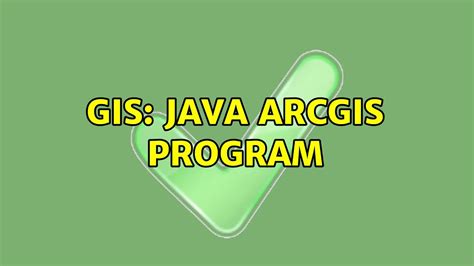 Gis Java Arcgis Program Youtube