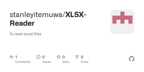 Github Stanleyitemuwaxlsx Reader To Read Excel Files